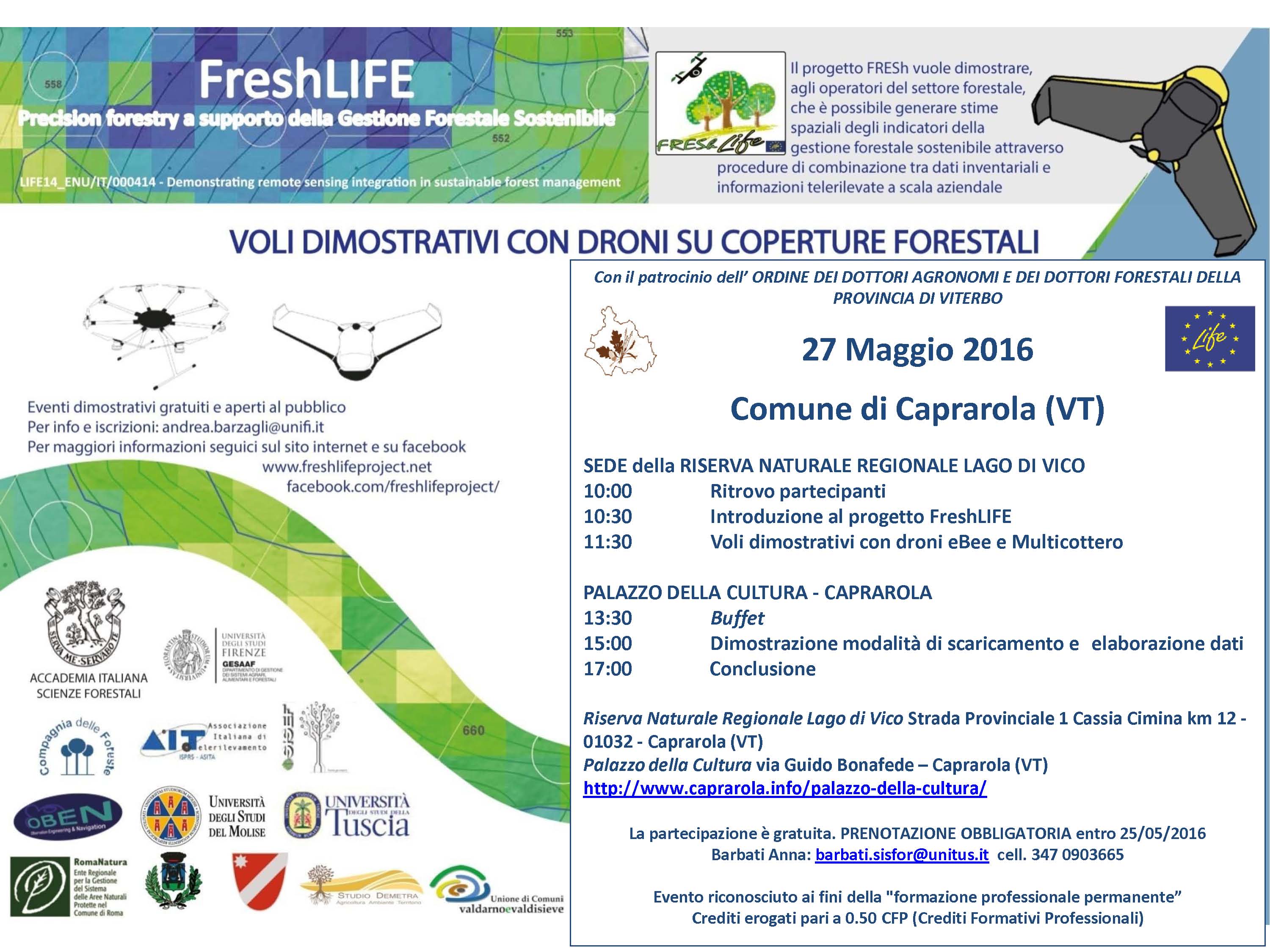 Demonstration Flight – Caprarola (VT), 27th May 2016 | FRESh LIFE ...
